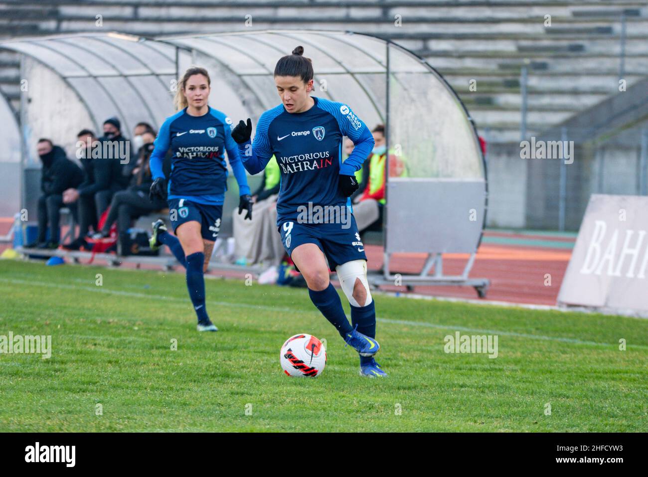 Mathilde Bourdieu of Paris FC controls the ball during the Women's ...