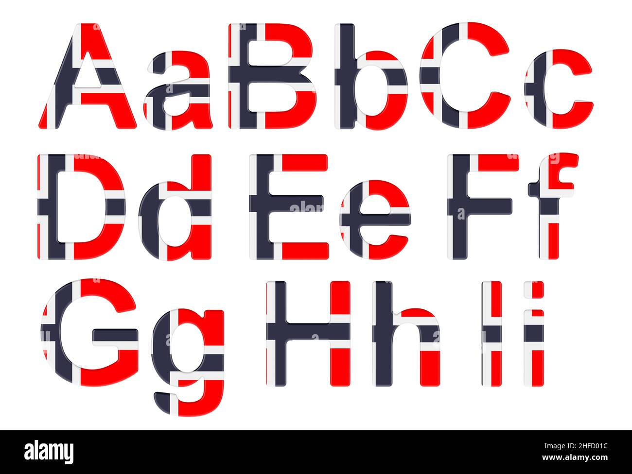 Norwegian Alphabet Letters