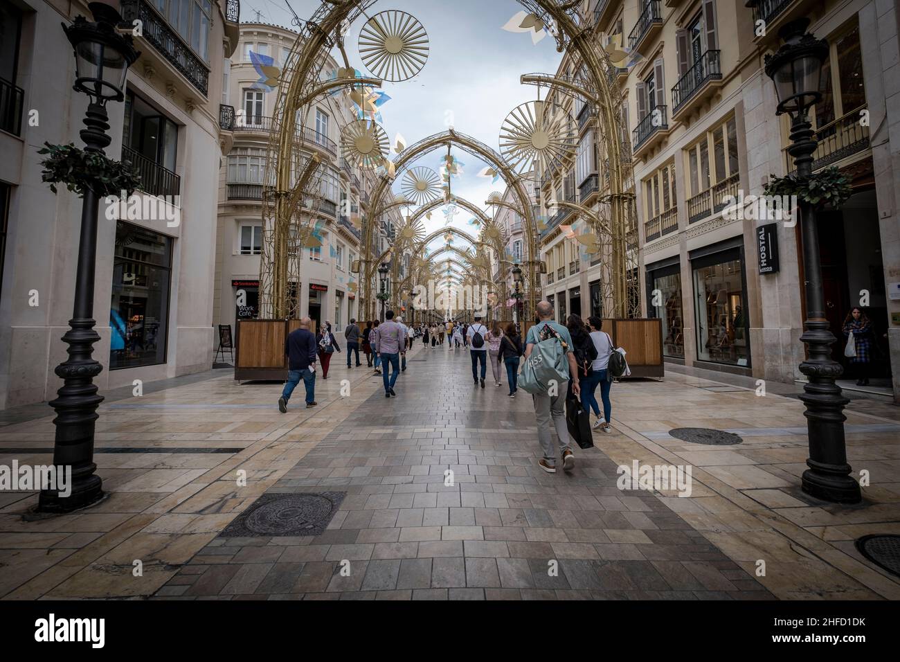 downtown streets of Malaga. Spain Stock Photo - Alamy