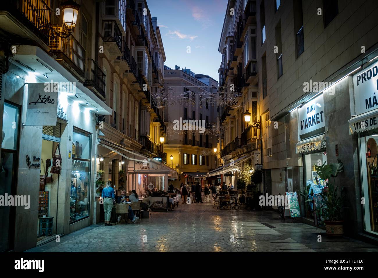 downtown streets of Malaga. Spain Stock Photo - Alamy