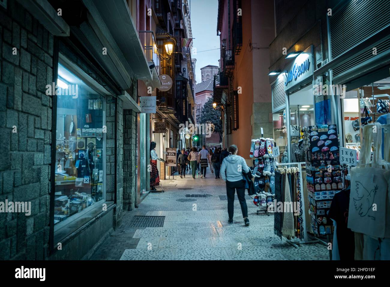 downtown streets of Malaga. Spain Stock Photo - Alamy