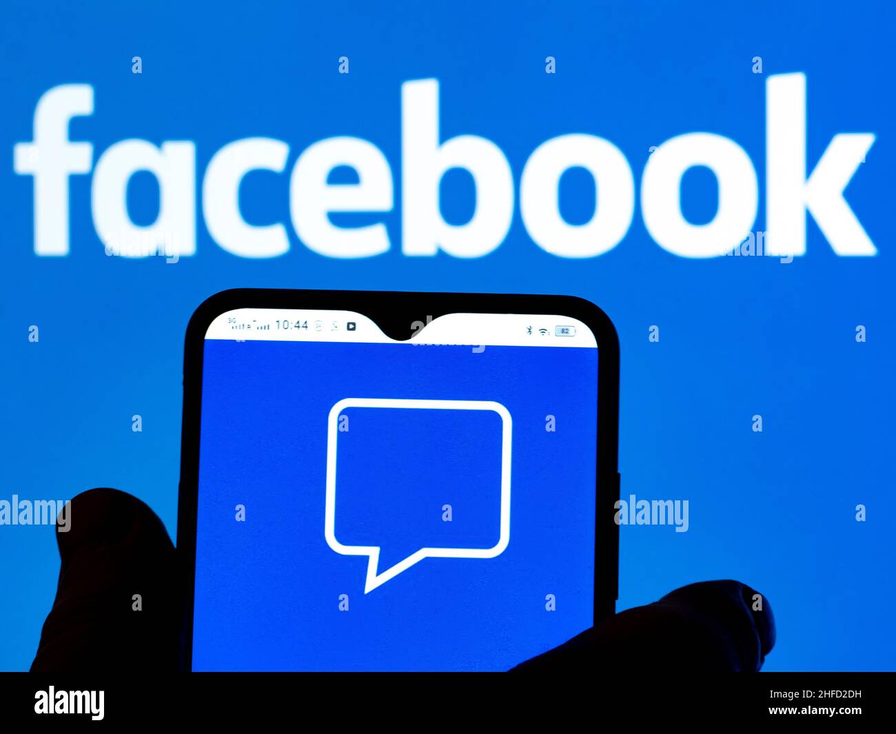 In this photo illustration, the Comments by Facebook logo is seen ...