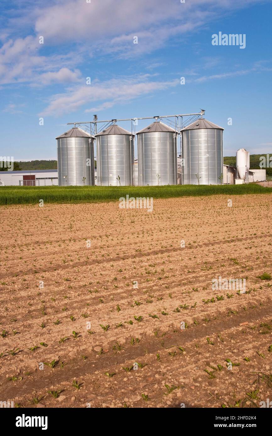 silo with acre in landscape Stock Photo - Alamy