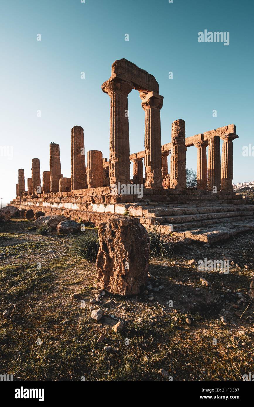 ITALY, SICILY, AGRIGENTO, VALLEY OF THE TEMPLES, JANUARY 2022: The ...