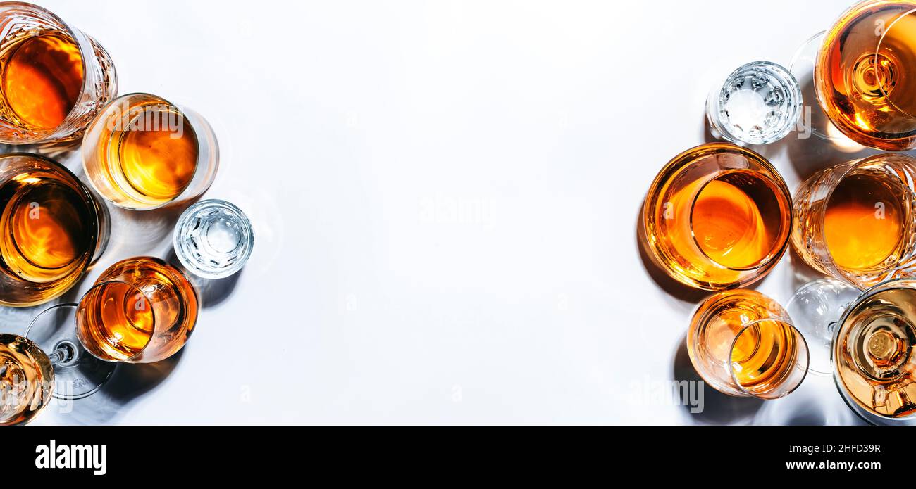 Strong alcoholic drinks, hard liquors, spirits and distillates in ...