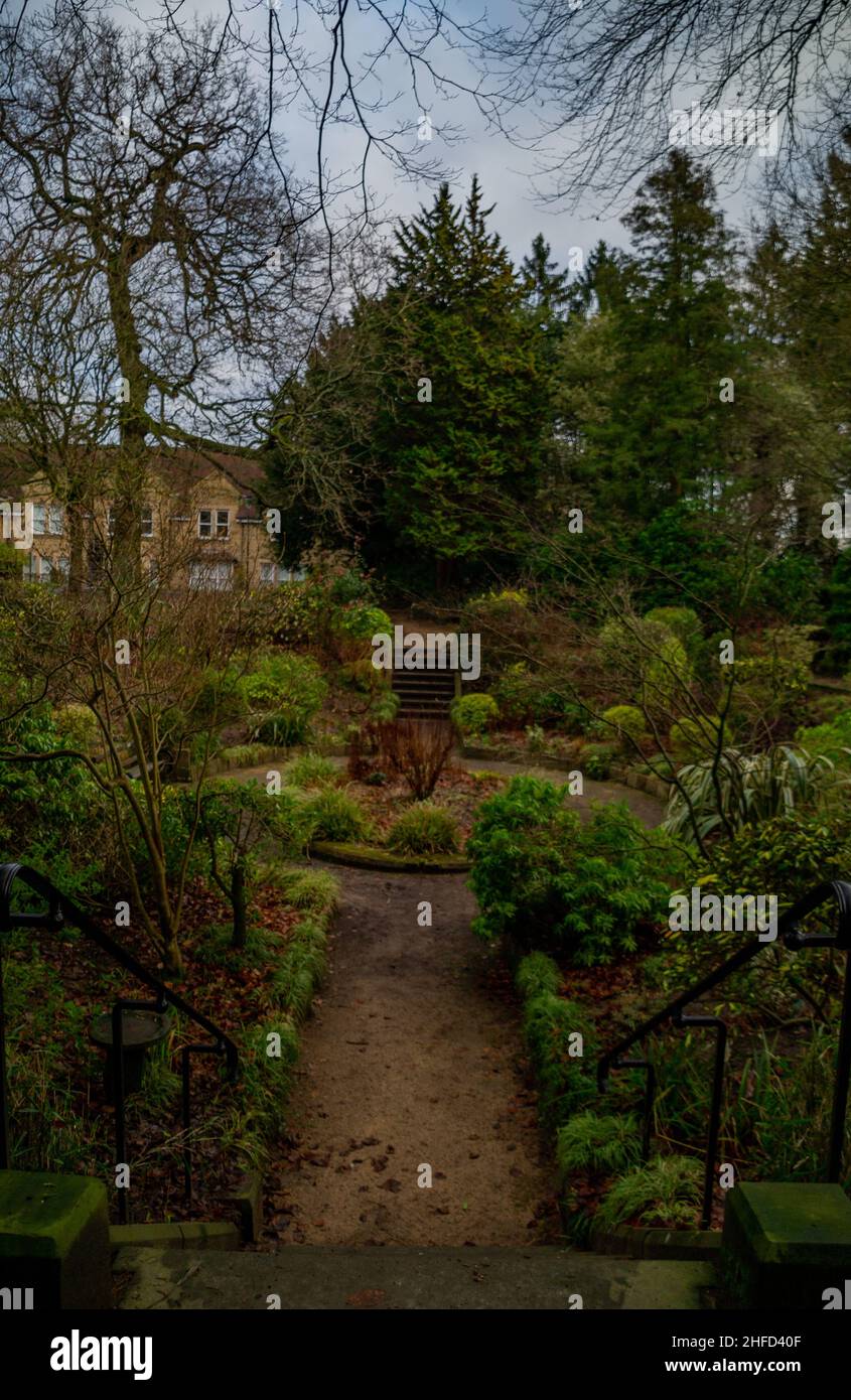 Sunken Garden at Denzell Gardens (Devisdale), with its distinctive ...