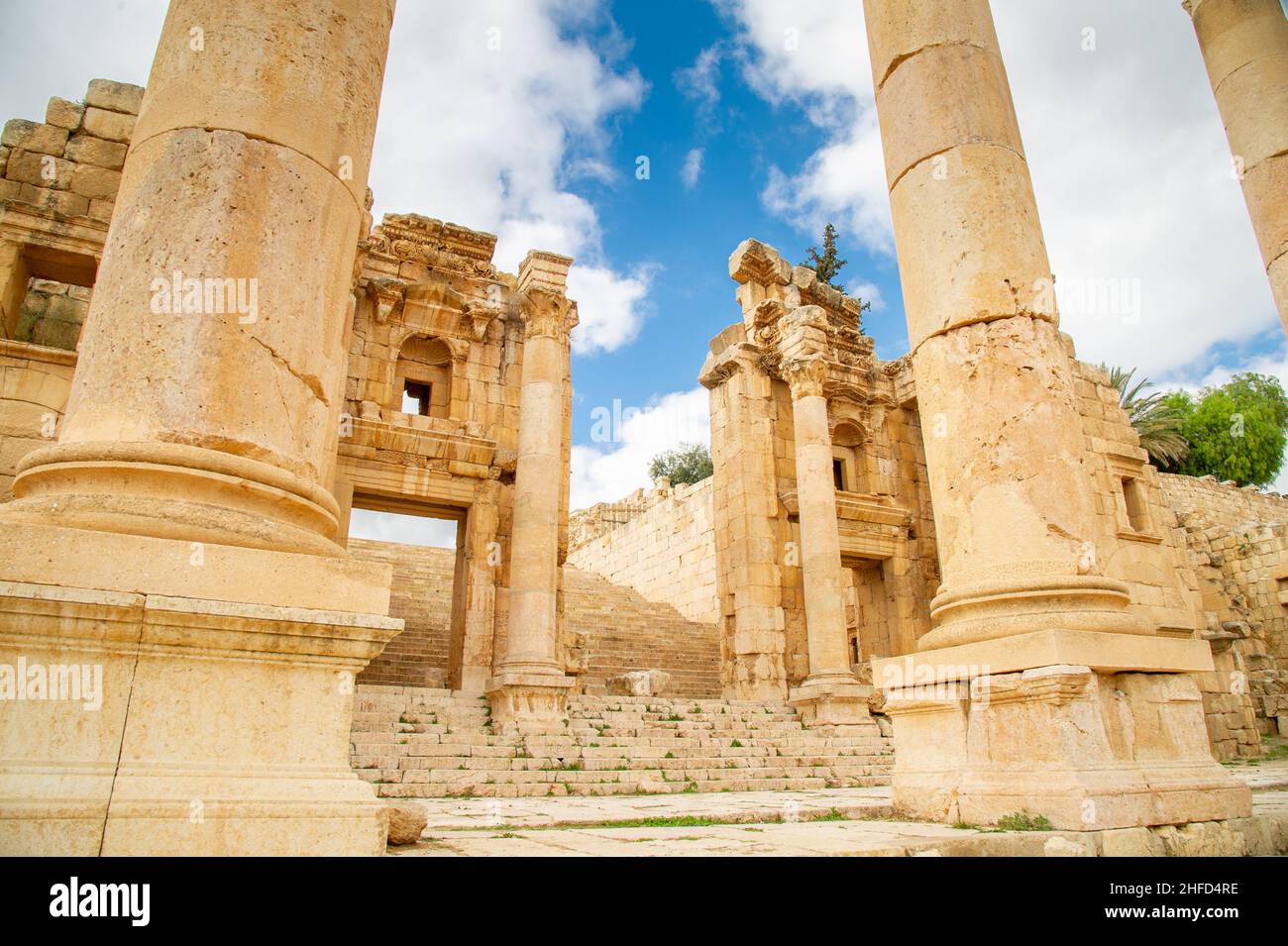 Jerash is the site of the ruins of the Greco-Roman city of Gerasa whose ...
