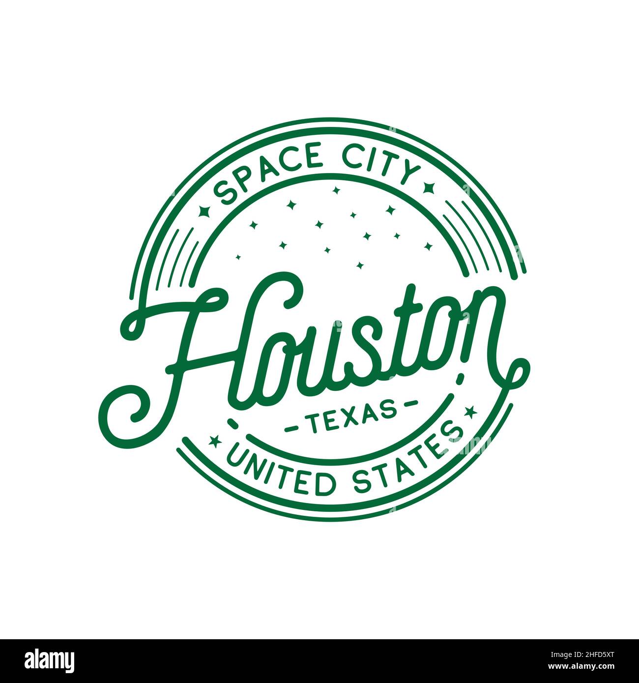 City of Houston. Houston vector design template Stock Vector Image ...