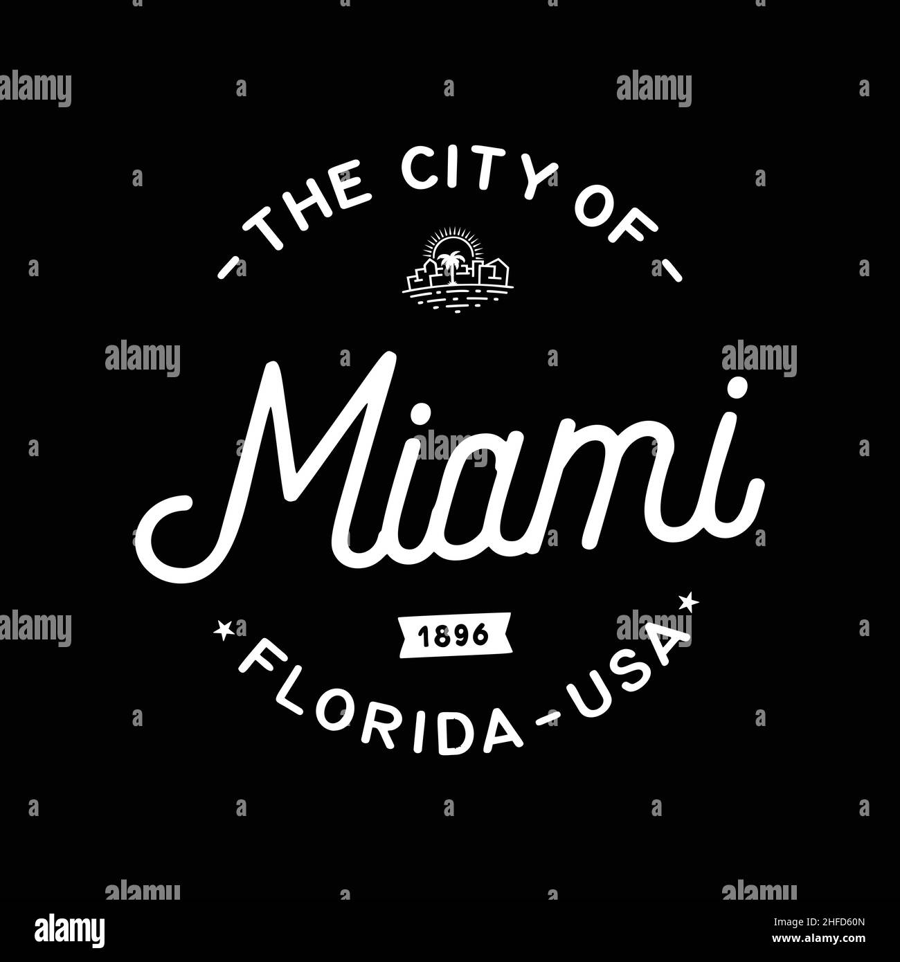 Miami logotype. Miami Florida vector design template. Vector and ...