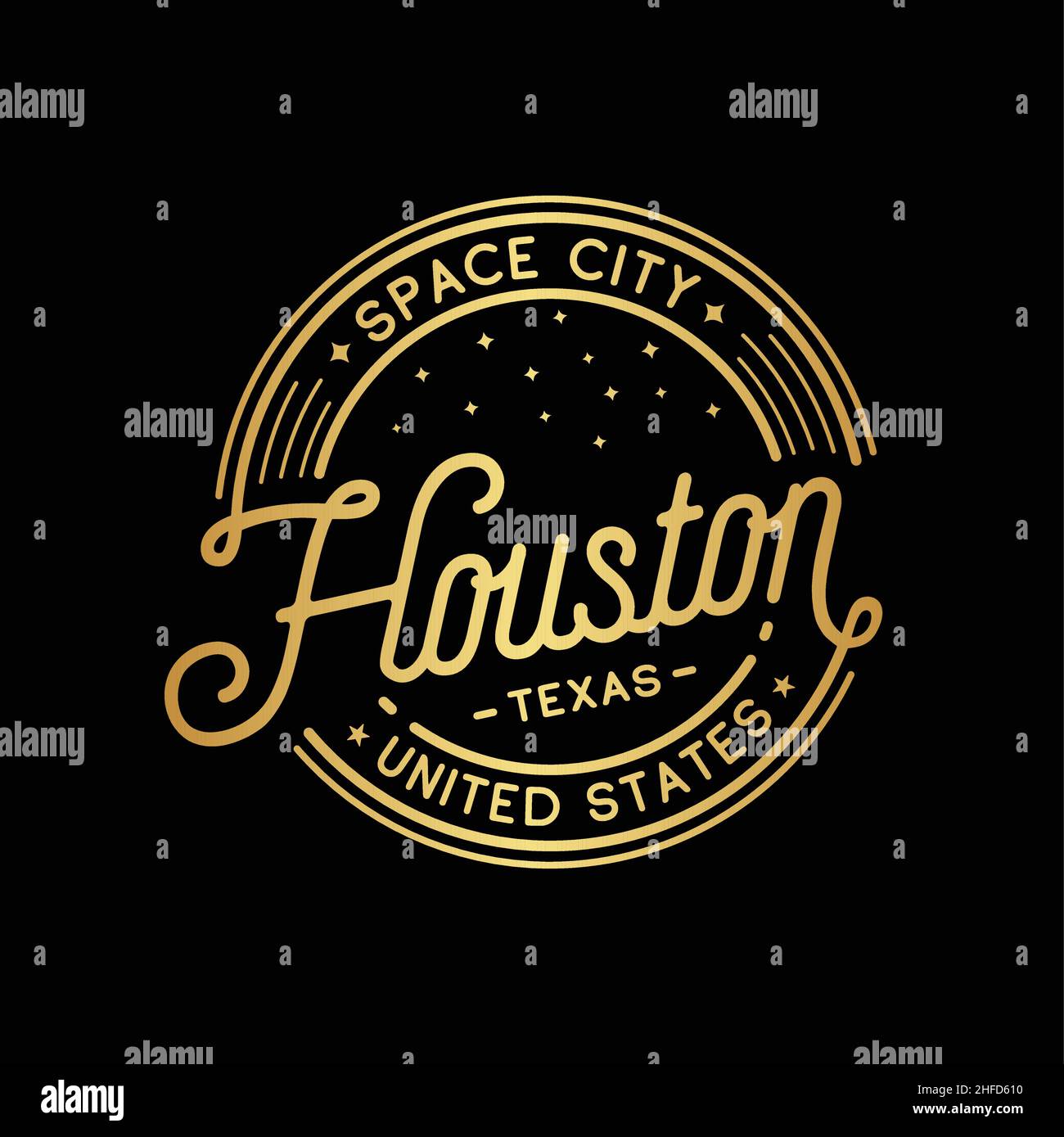 City of Houston. Houston vector design template Stock Vector Image ...