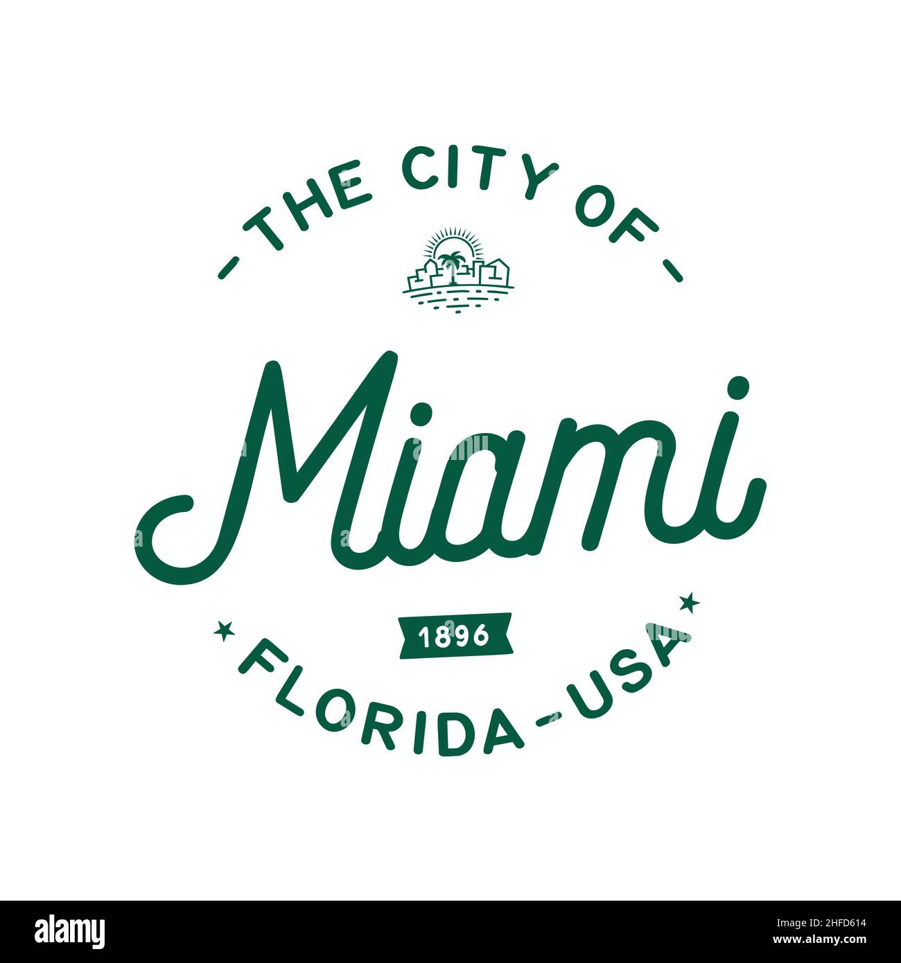 Miami logotype. Miami Florida vector design template. Vector and ...