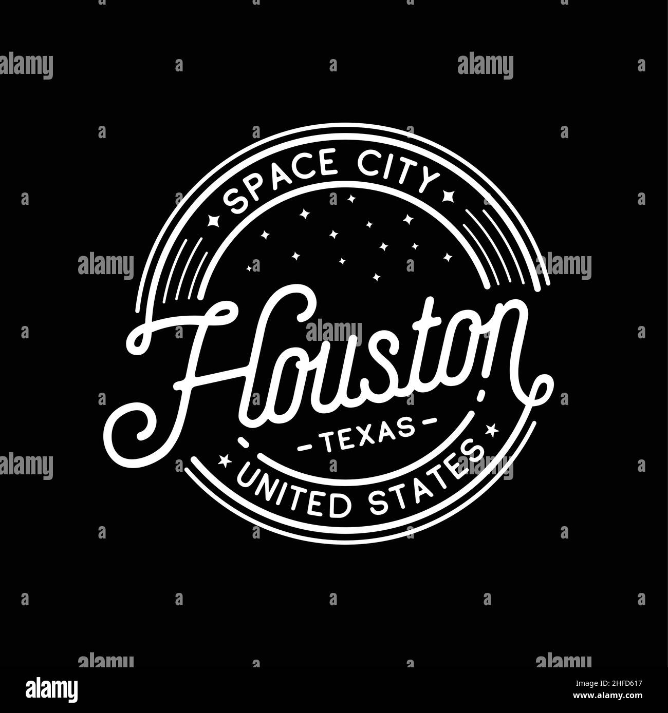 City of Houston. Houston vector design template Stock Vector Image ...