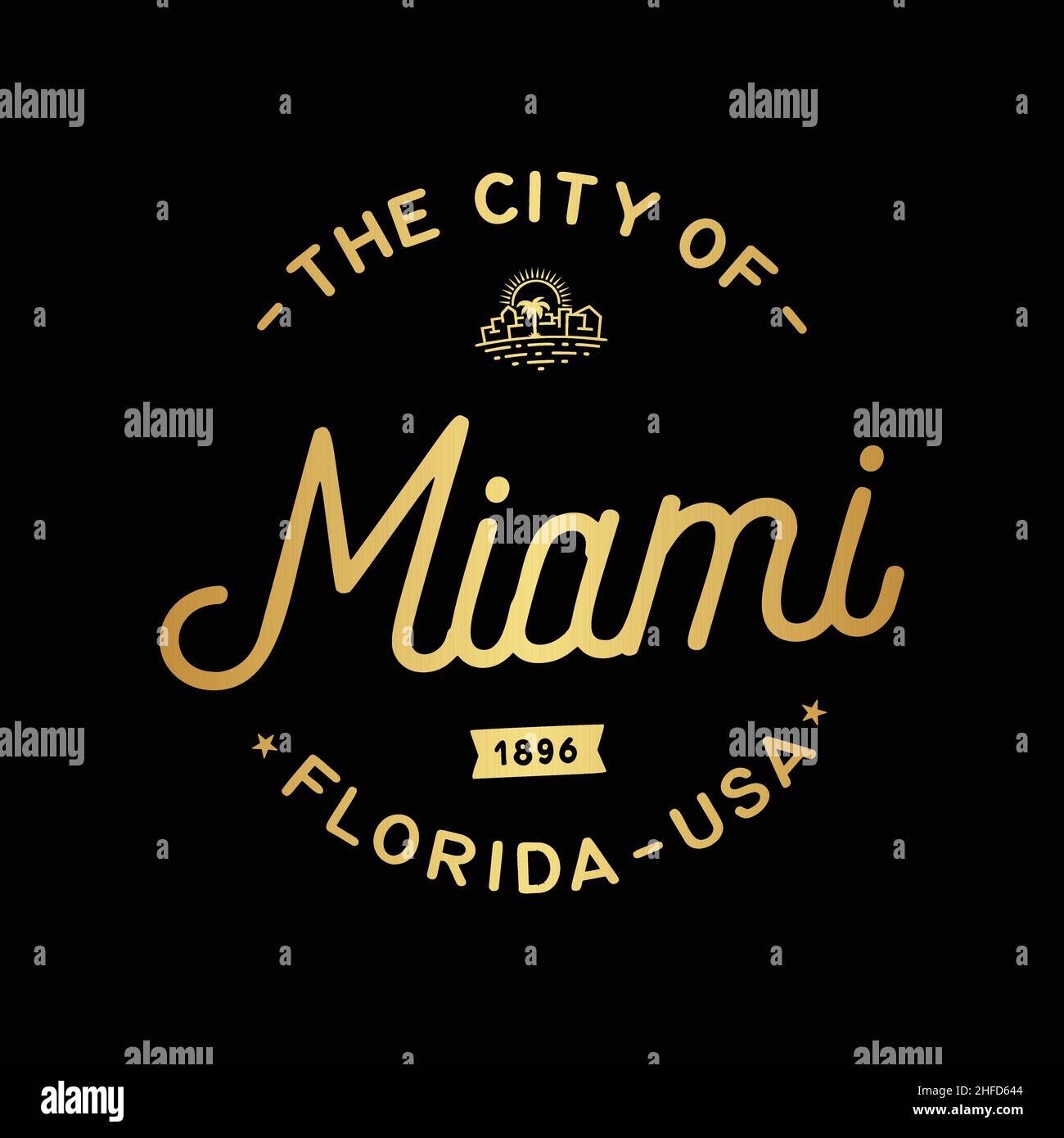 Miami logotype. Miami Florida vector design template. Vector and ...