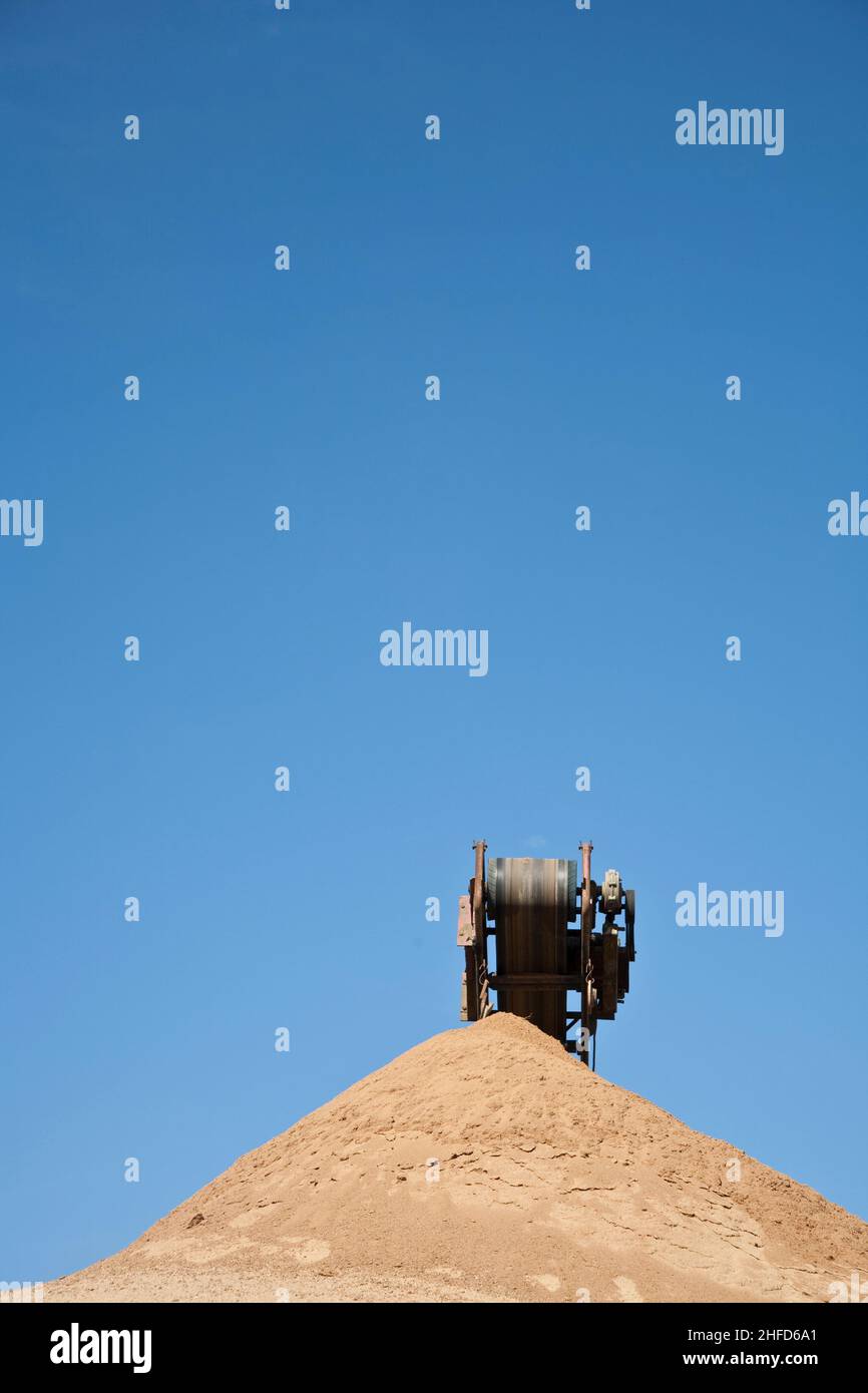Conveyor on site at gravel pit hill Stock Photo - Alamy