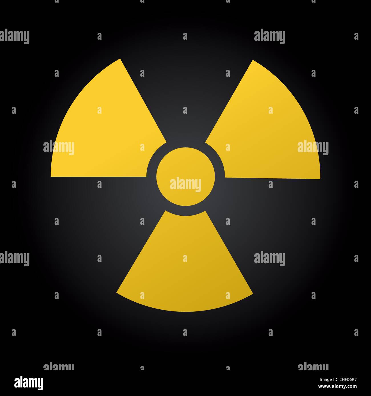 Radioactive contamination sign or symbol. Radioactive warning icon ...