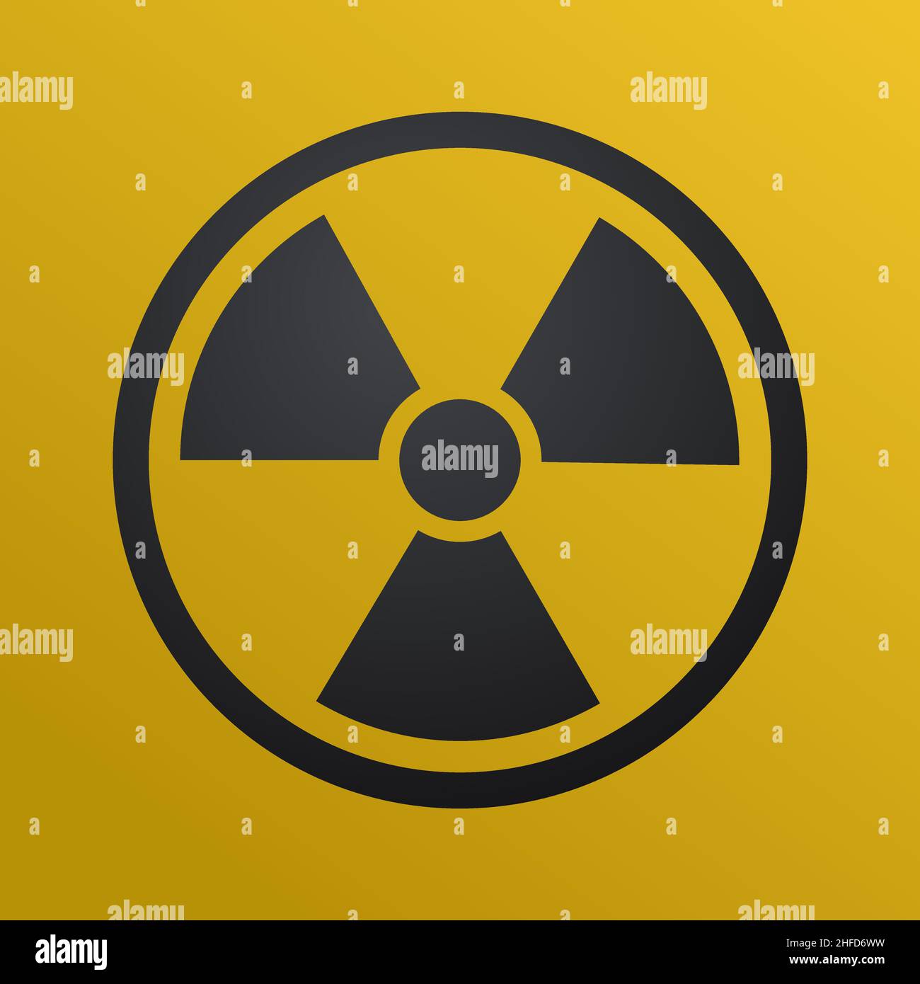 Radioactive contamination symbol. Radioactive warning icon. Vector ...