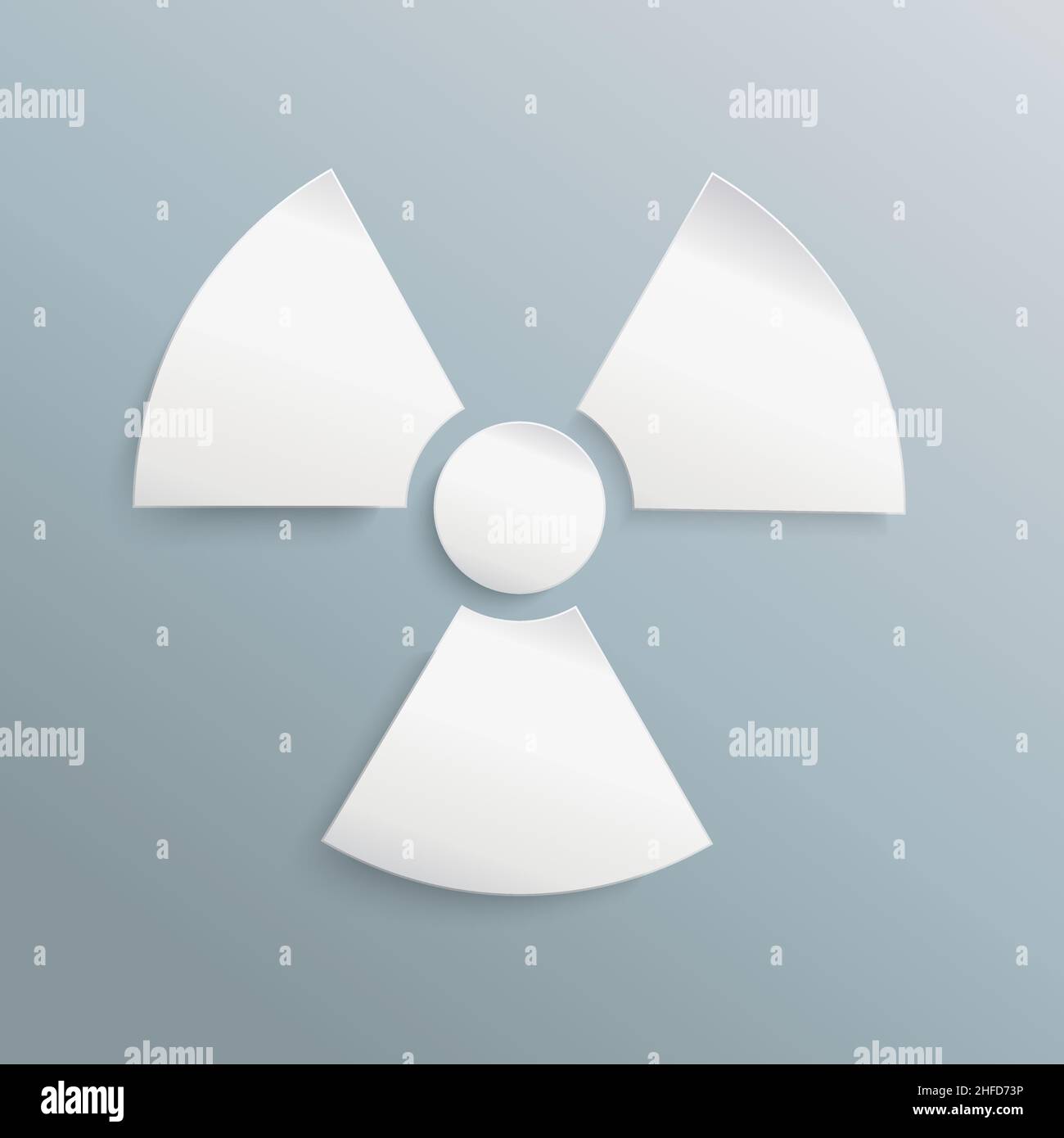 white Radioactive contamination symbol Infographic design on blue grey ...