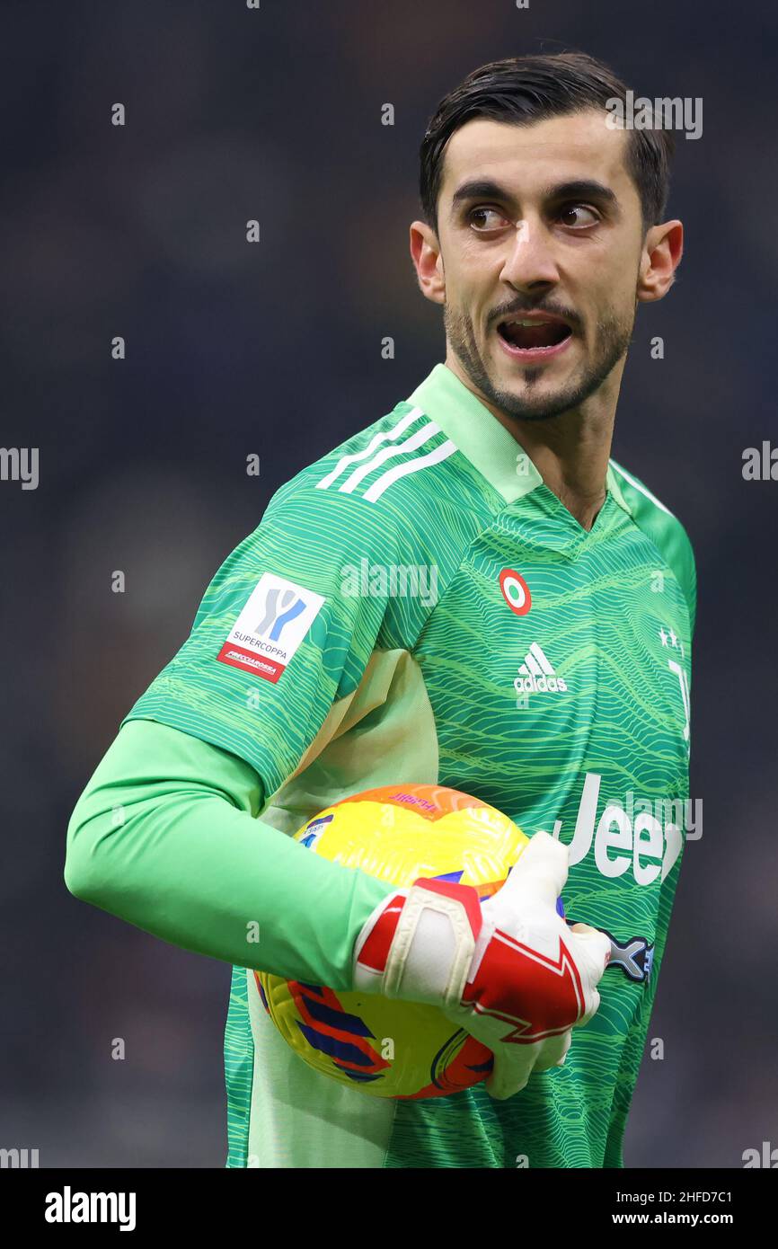Milan, Italy, 12th January 2022. Mattia Perin of Juventus reacts during ...