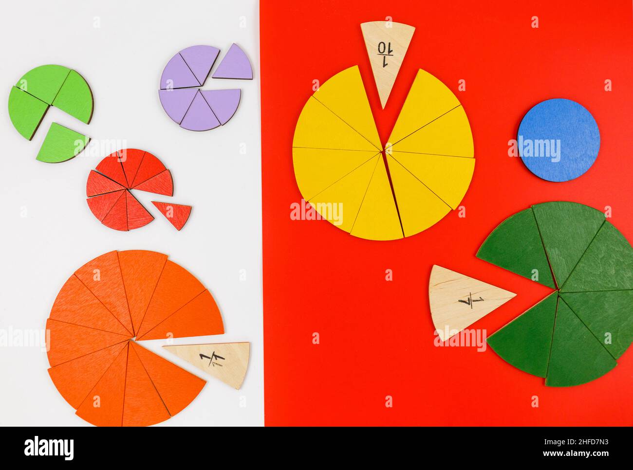 Math classroom fractions hi-res stock photography and images - Alamy