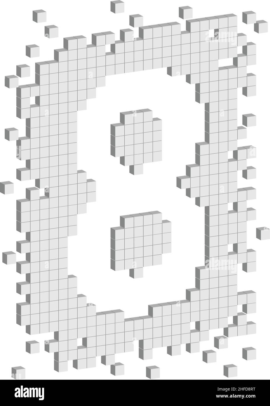 Conceptual vector graphics with number eight outlines with number of ...