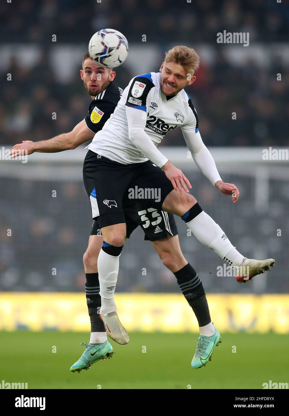 Derby, England, 15th January 2022. Rhys Norrington Davies of Sheffield ...