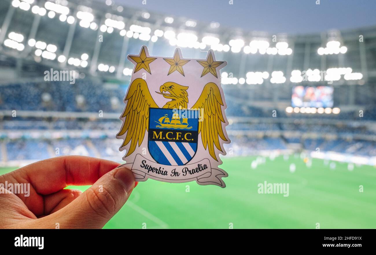 Manchester city badge hi-res stock photography and images - Alamy
