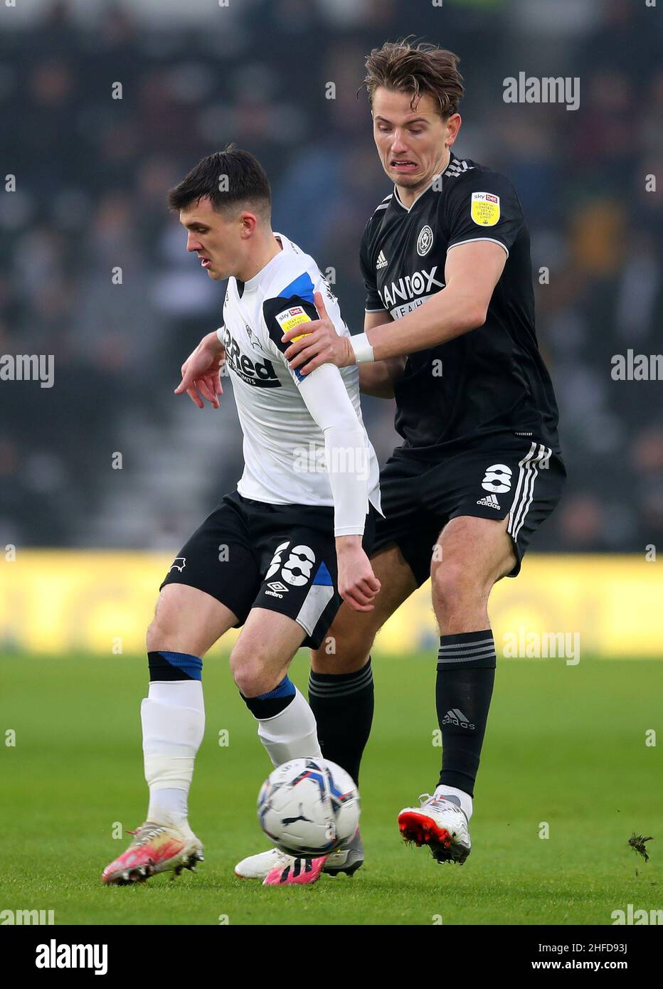 Derby, England, 15th January 2022. Jason Knight of Derby County and ...