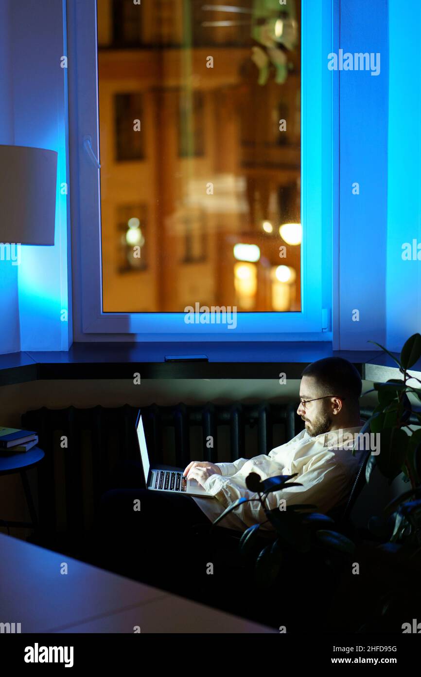 Exhausted tired businessman typing hi-res stock photography and images ...