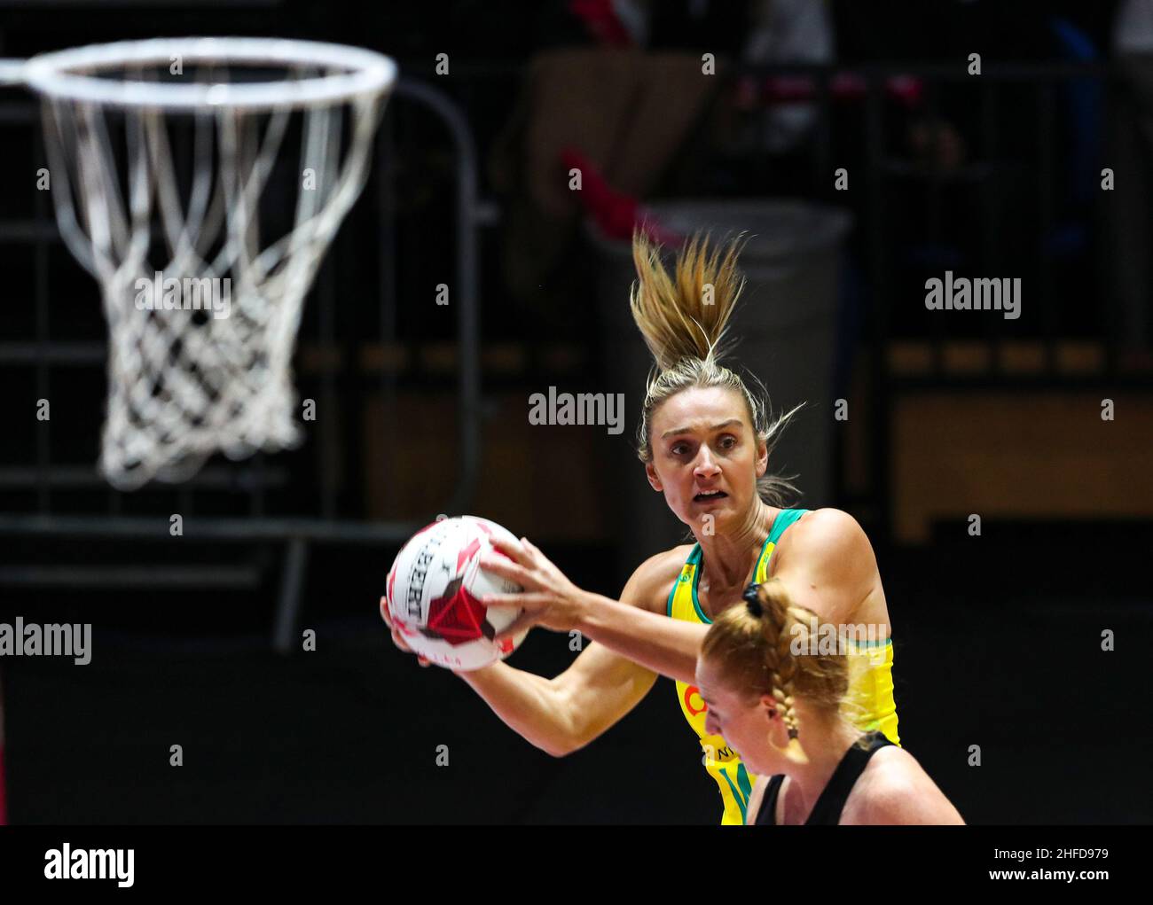 Australia's Liz Watson in action during the Netball Quad Series match ...