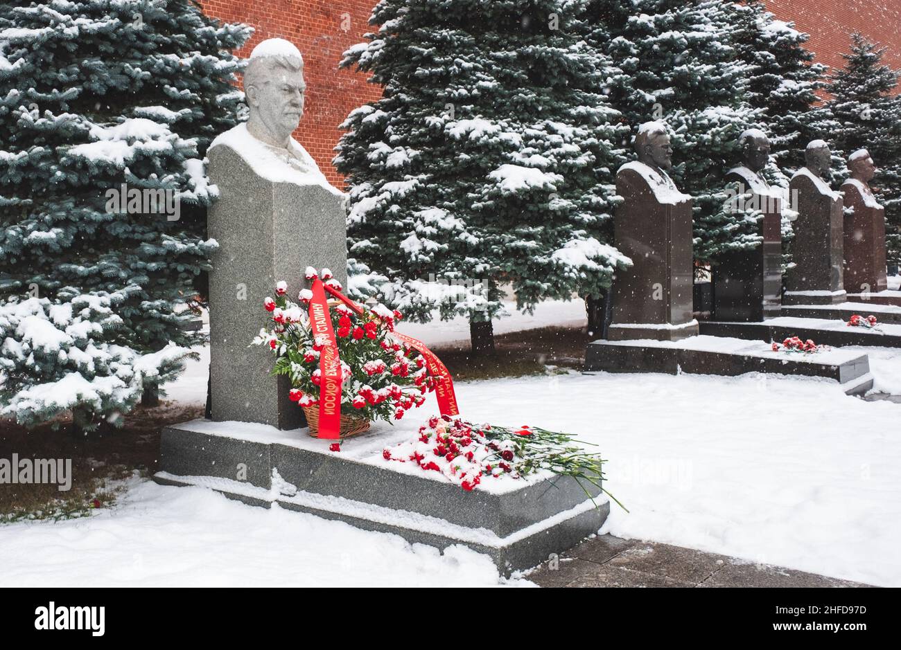 December 5, 2021. A monument at the grave of a Russian revolutionary ...