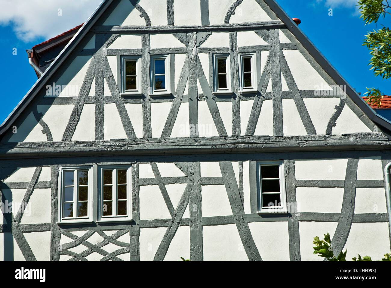 old german renovated half timbered houses Stock Photo - Alamy