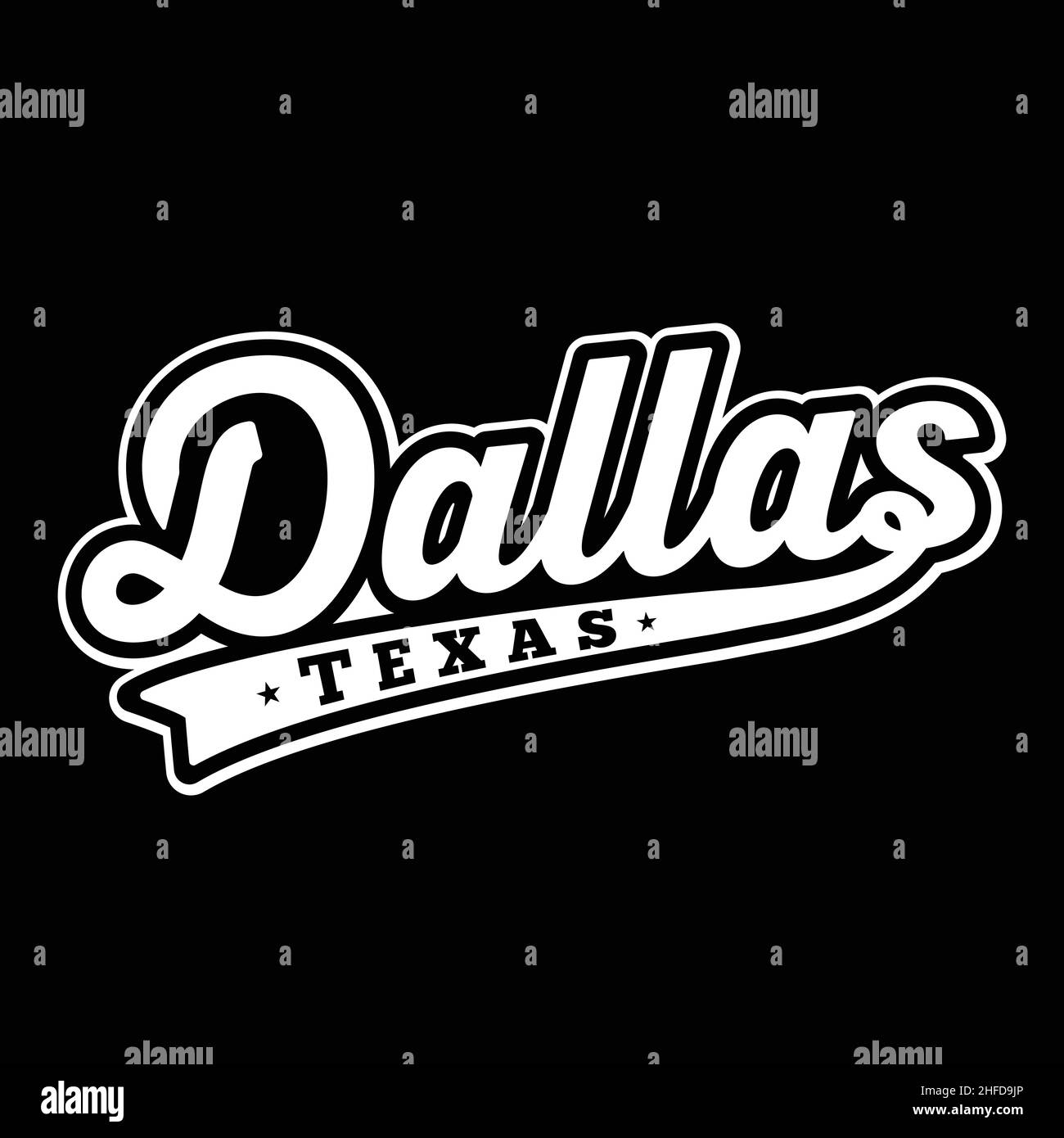 Dallas Texas lettering design. Dallas typography design. Vector and ...