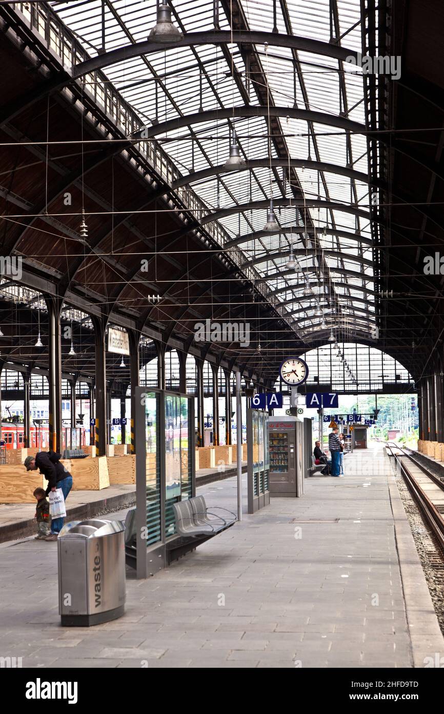 classicistic iron train station from inside Stock Photo - Alamy