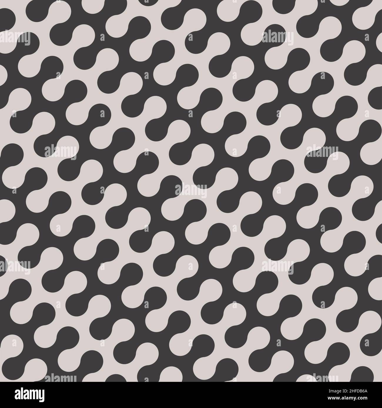 Twisted Geometric Seamless Background in Black and White Color. Vector ...