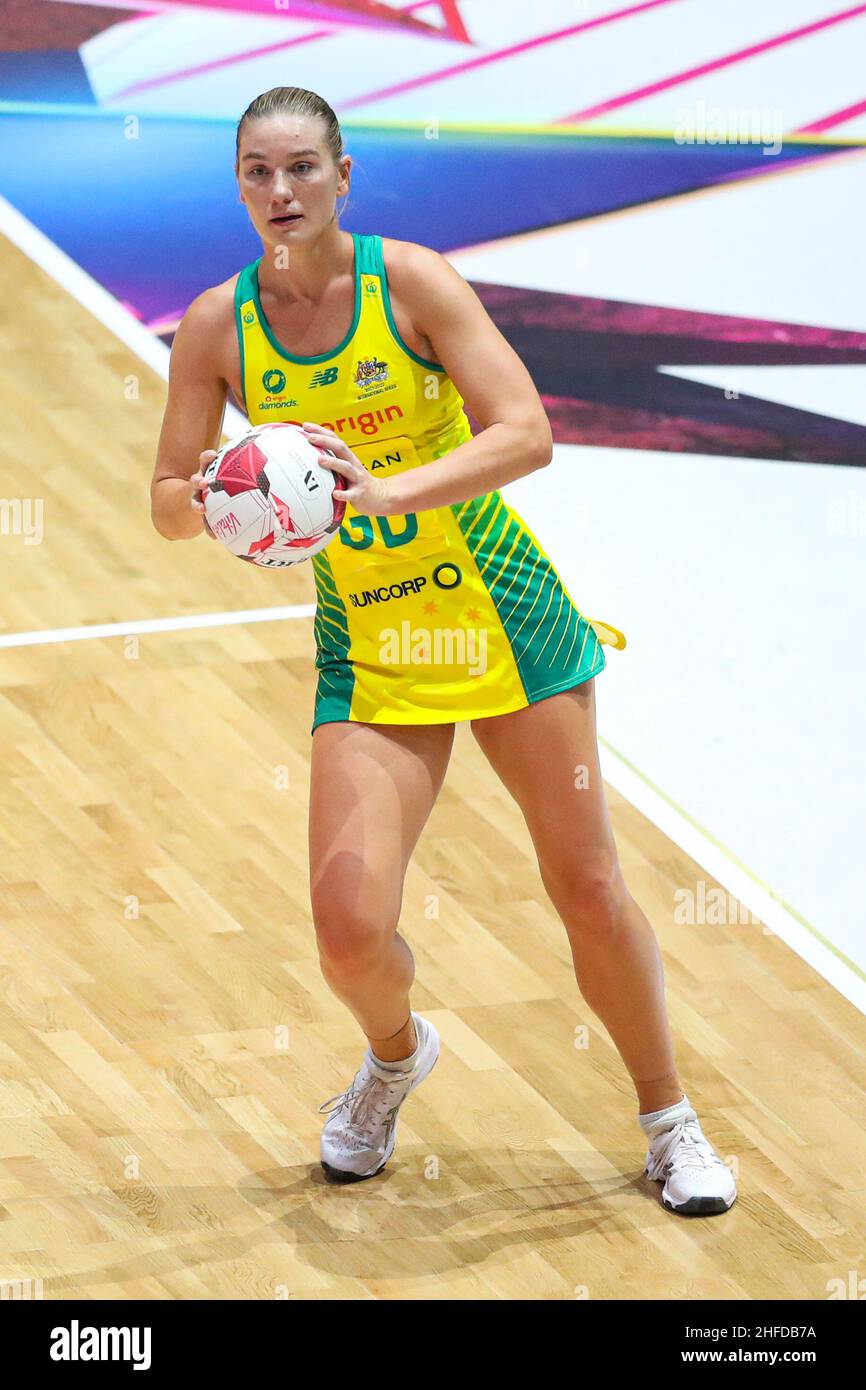 Australia's Courtney Bruce in action during the Netball Quad Series ...