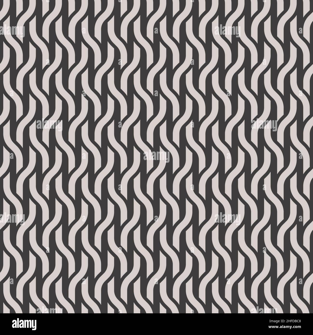 Weaving Lines Seamless Background in Black and White Color. Vector ...