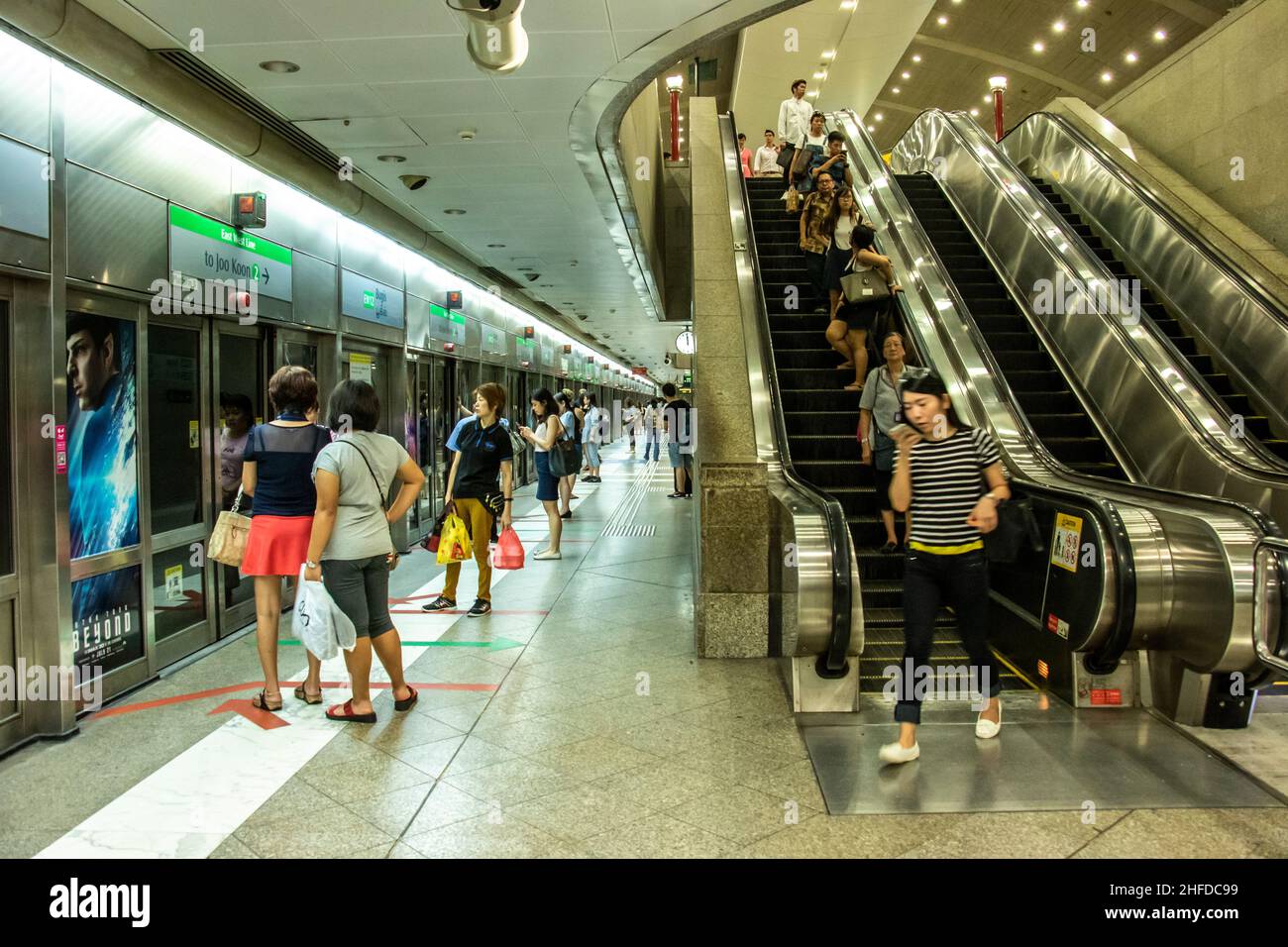 Singapore underground railway Stock Photo - Alamy