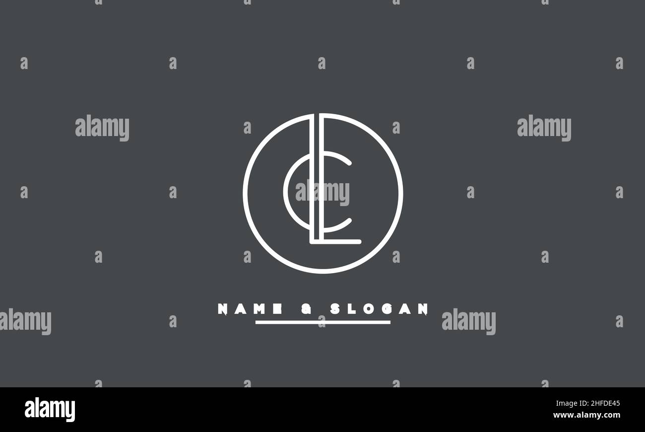 Modern abstract letter LC, CL logo design. Minimal LC, CL initial based ...