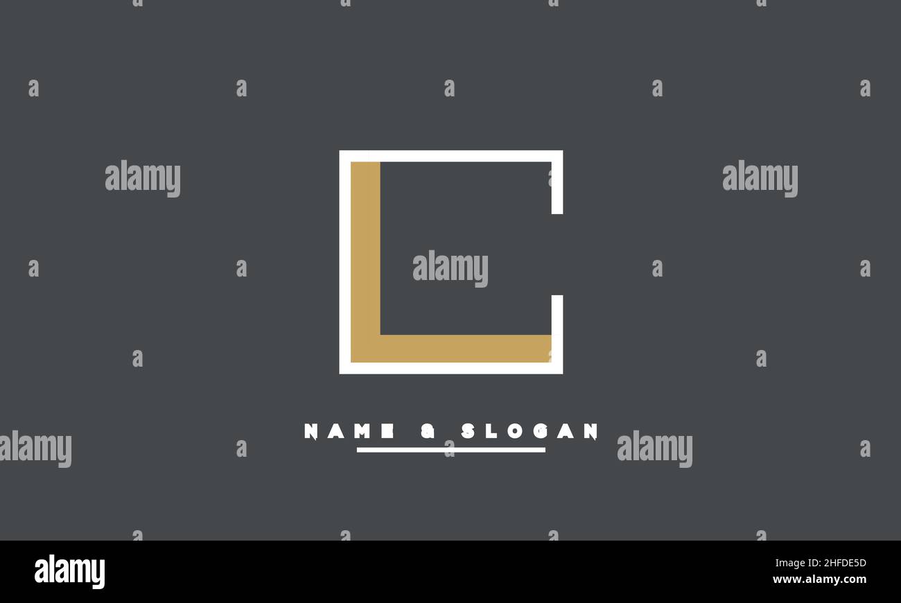 Modern abstract letter LC, CL logo design. Minimal LC, CL initial based icon vector Stock Vector ...