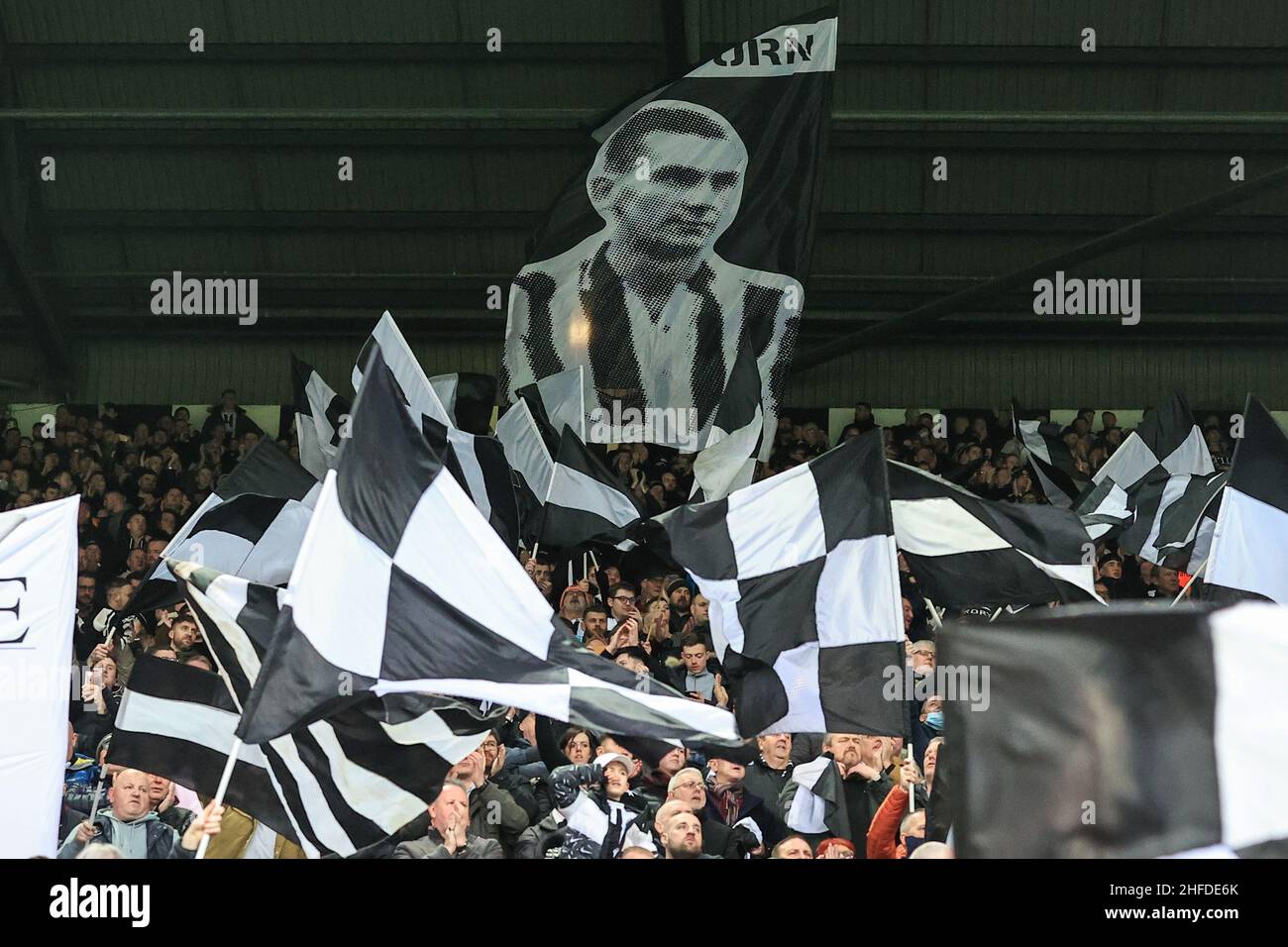 Newcastle united crowd flags hi-res stock photography and images - Alamy
