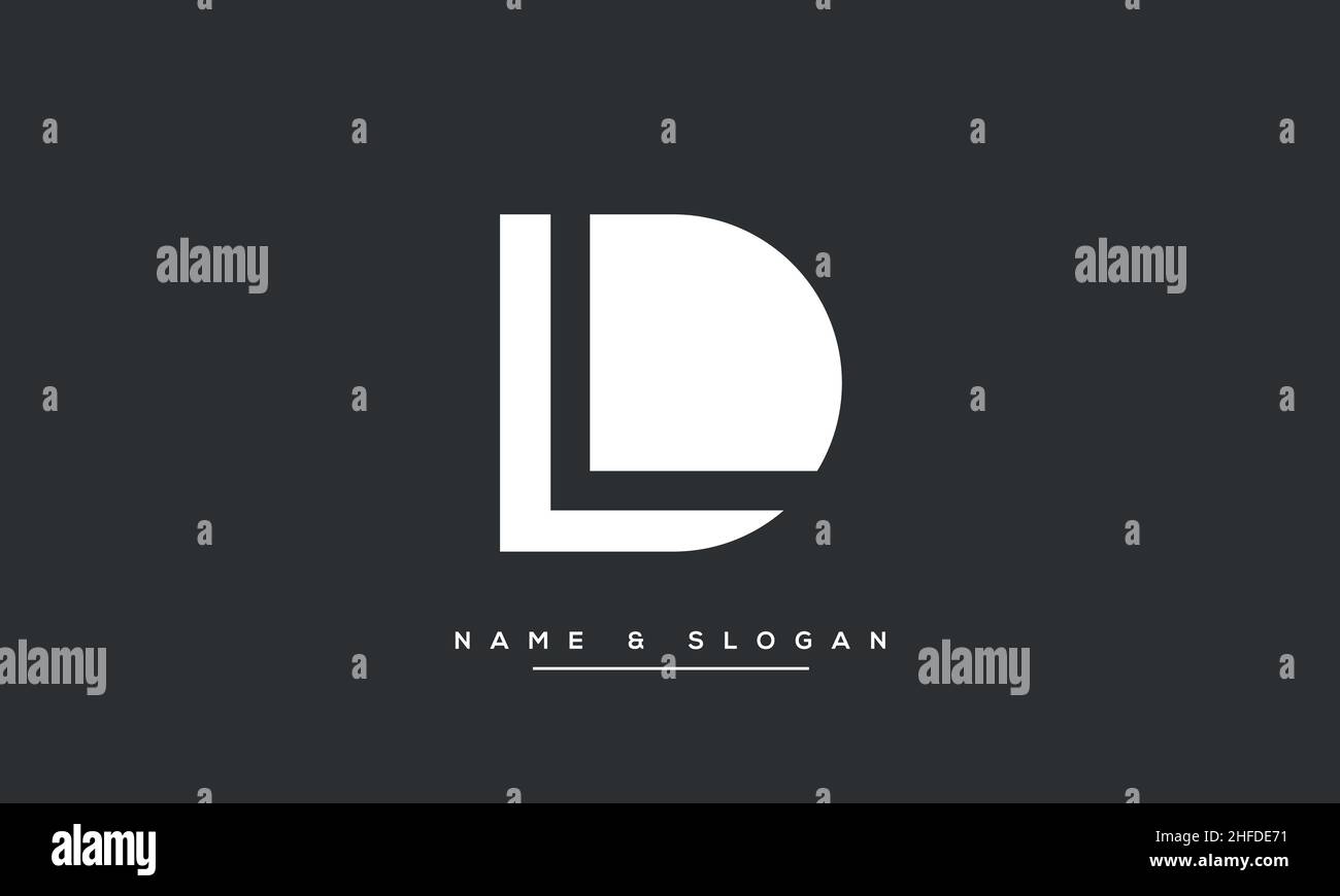 Modern abstract letter LD, DL logo design. Minimal LD, DL initial based ...