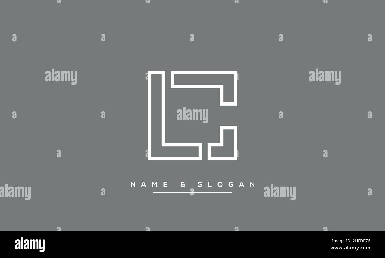 Modern abstract letter LC, CL logo design. Minimal LC, CL initial based ...