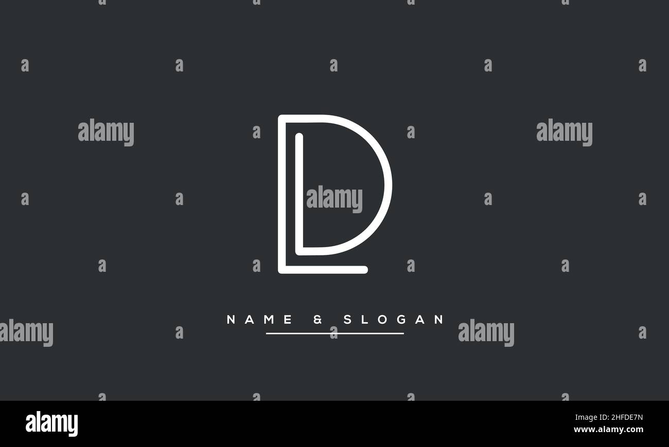 Modern abstract letter LD, DL logo design. Minimal LD, DL initial based ...