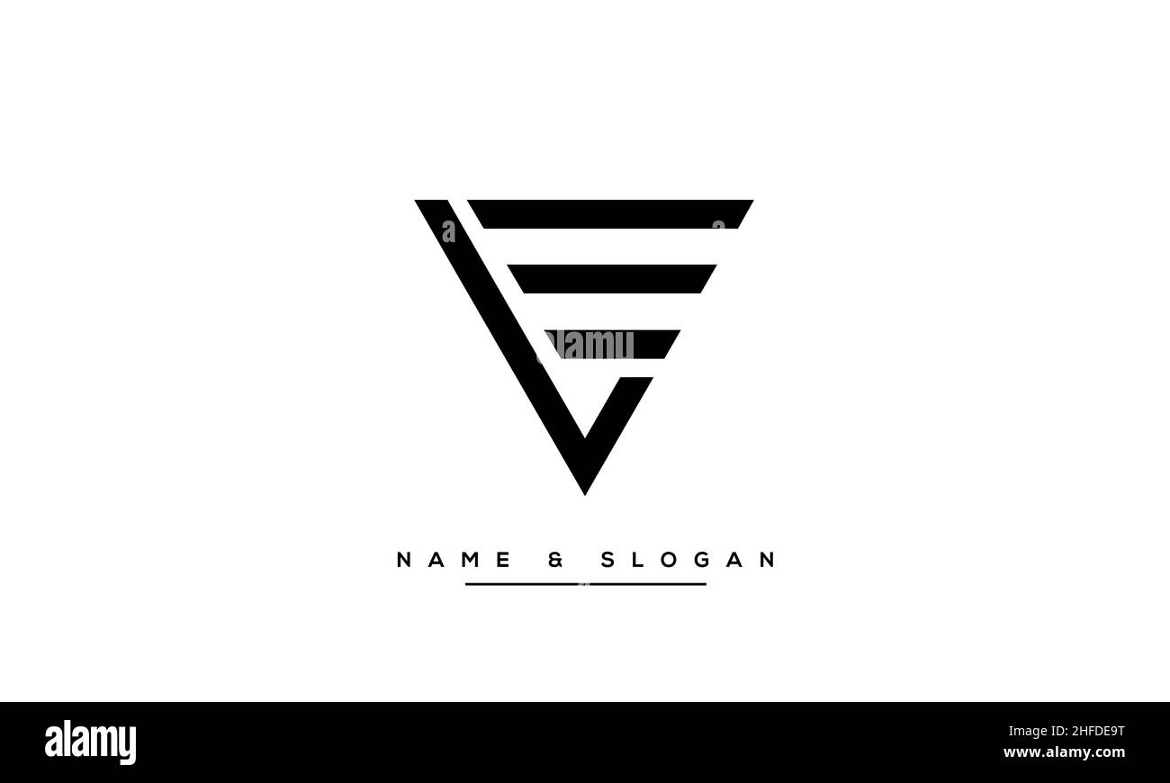 Modern abstract letter LE, EL logo design. Minimal LE, EL initial based icon vector Stock Vector ...