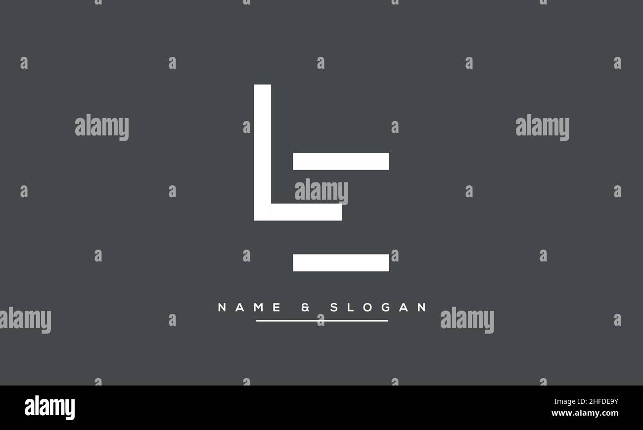 Modern abstract letter LE, EL logo design. Minimal LE, EL initial based ...