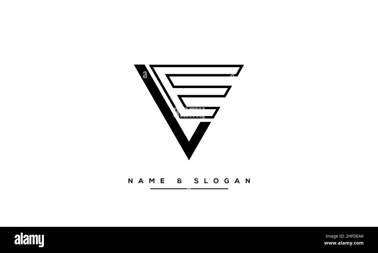 Modern abstract letter LE, EL logo design. Minimal LE, EL initial based ...