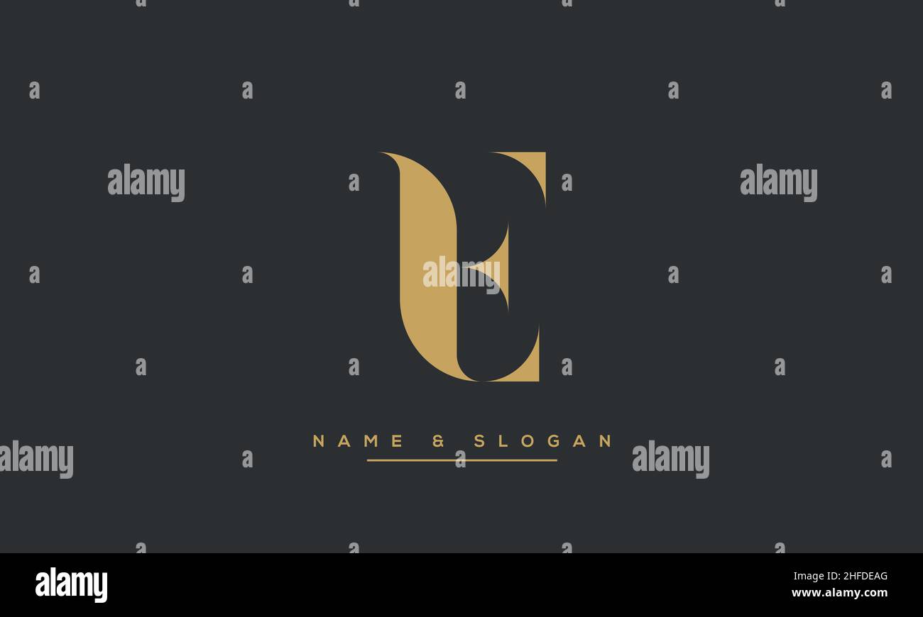 Modern abstract letter LE, EL logo design. Minimal LE, EL initial based ...