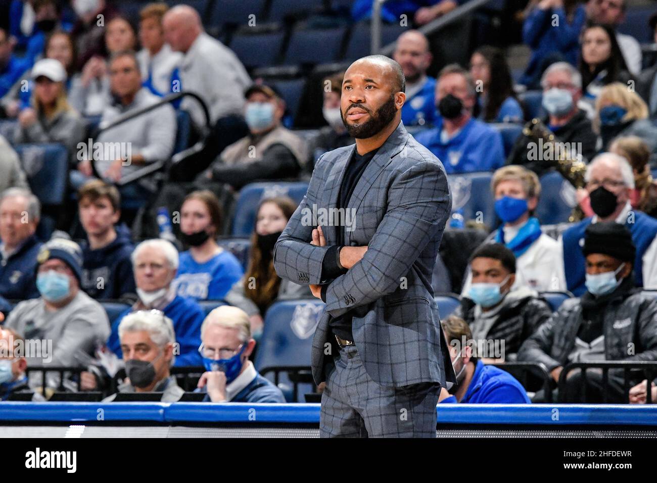 January 15, 2022: Fordham Rams head coach Kyle Neptune in a A-10 ...