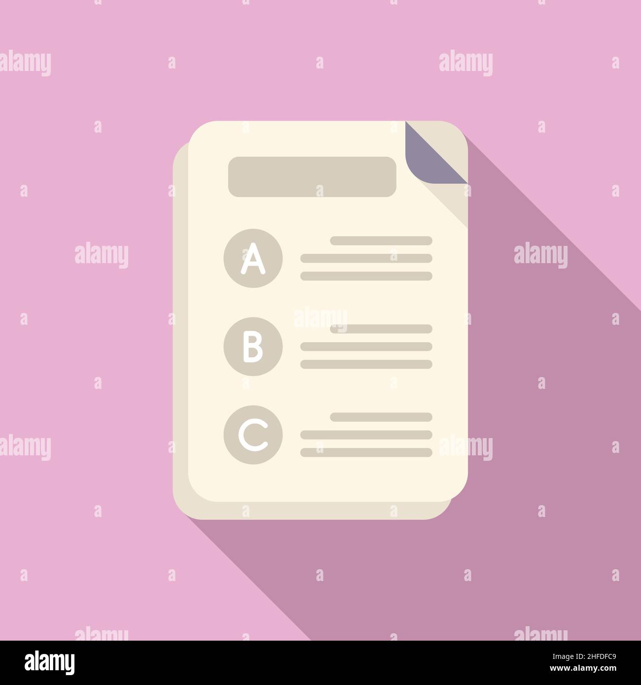 Final exam icon flat vector. Academic study. Work paper Stock Vector ...