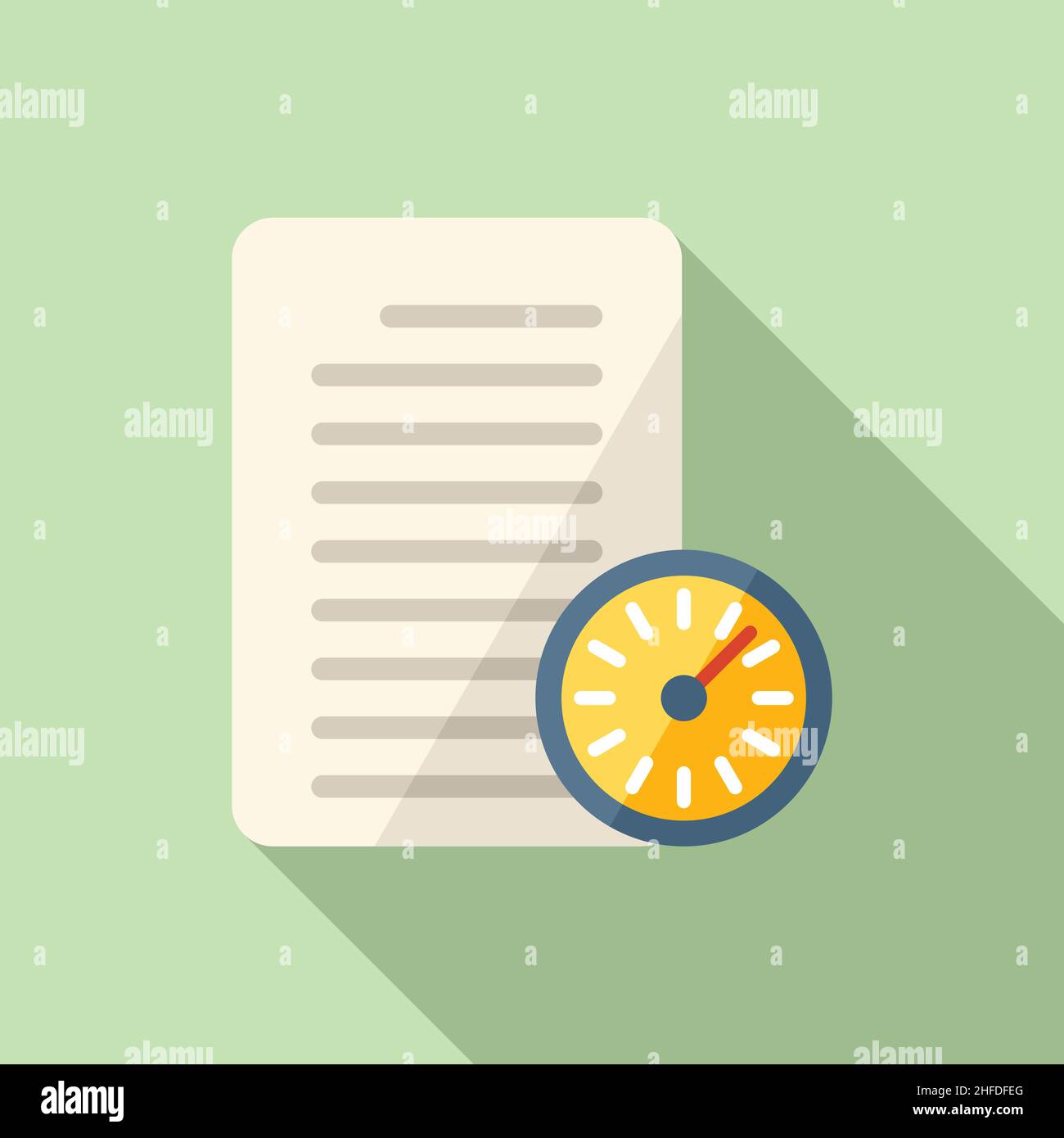 Fast final exam icon flat vector. Academic study. Work test Stock ...